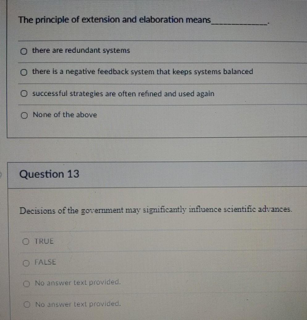 Solved The principle of extension and elaboration means o | Chegg.com