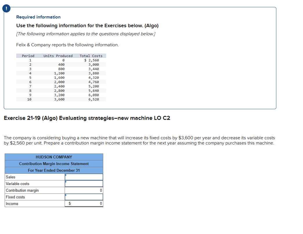 Solved ! ﻿Required information Use the following information | Chegg.com