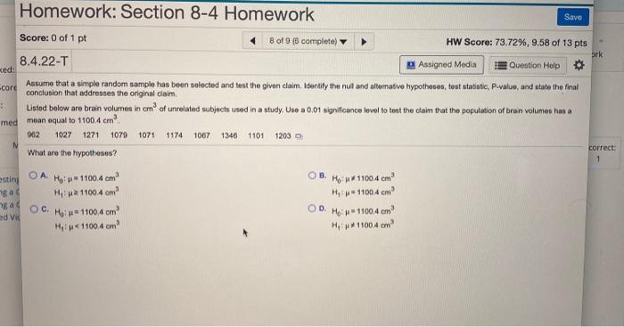 Solved Homework: Section 8-4 Homework Savo Score: 0 of 1 pt | Chegg.com Solved Homework: Section 8-4 Homework Savo Score: 0 of 1 pt | Chegg.com