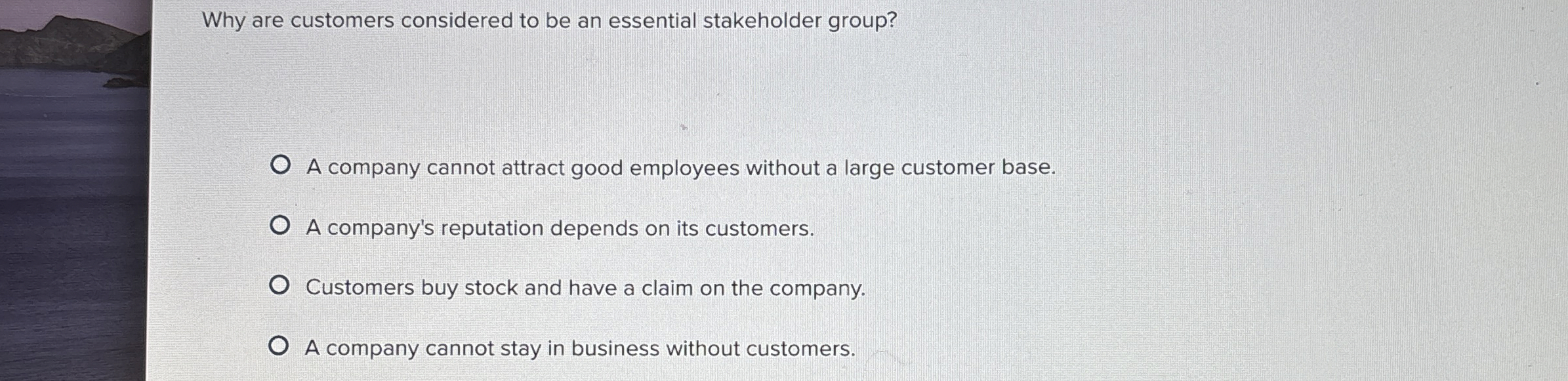 Solved Why are customers considered to be an essential | Chegg.com