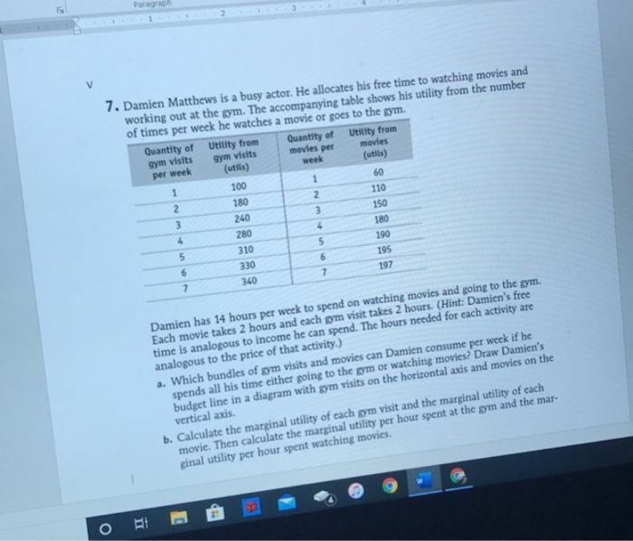Solved Paragraph 7. Damien Matthews is a busy actor. He | Chegg.com