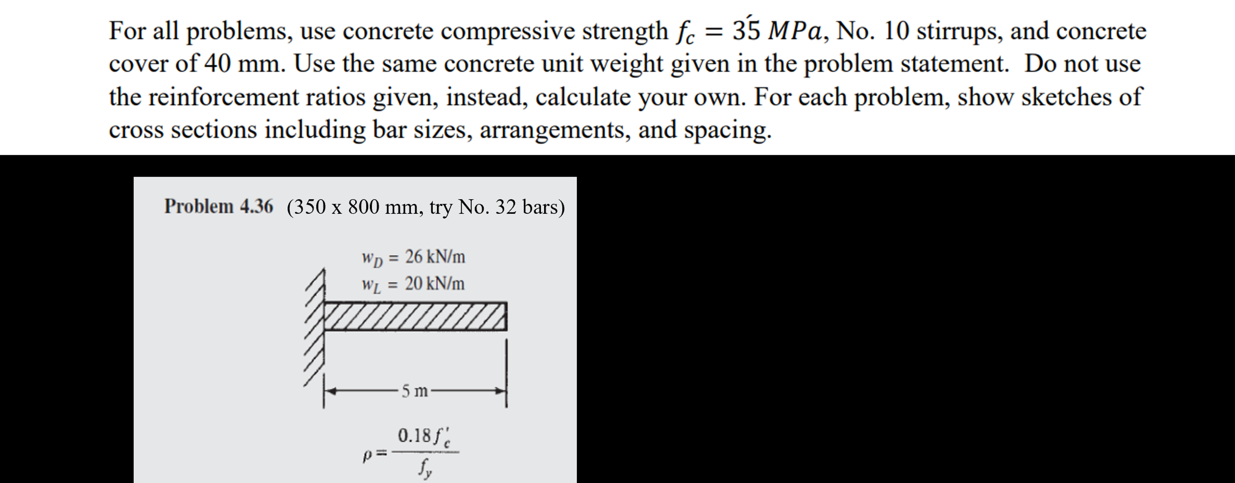 Solved For all problems, use concrete compressive strength | Chegg.com
