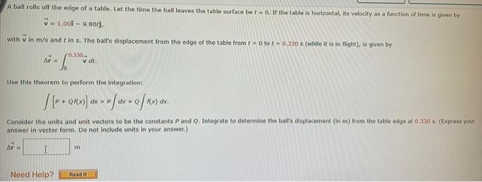 Solved v=1.00i^−9.80€j. with v in m/s and t in s. The | Chegg.com