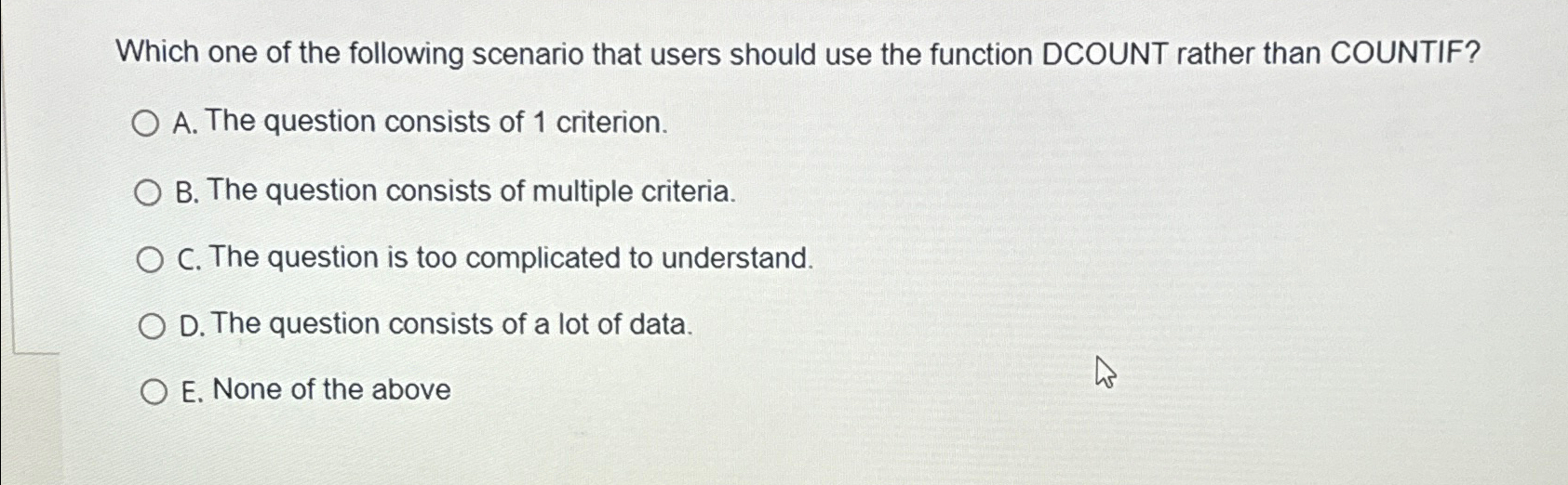 Solved Which one of the following scenario that users should | Chegg.com