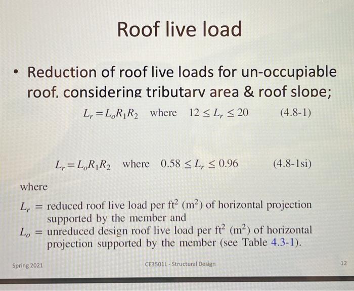 Solved Please see the attached for the live load calculation | Chegg.com