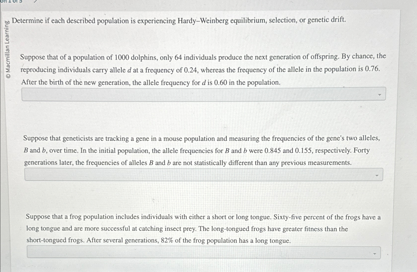Solved Determine if each described population is | Chegg.com
