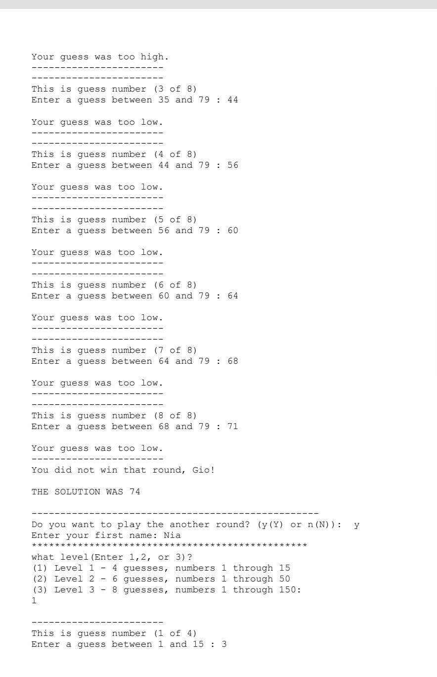 Solved Guessing game but with an array. and FUNCTIONS can't | Chegg.com