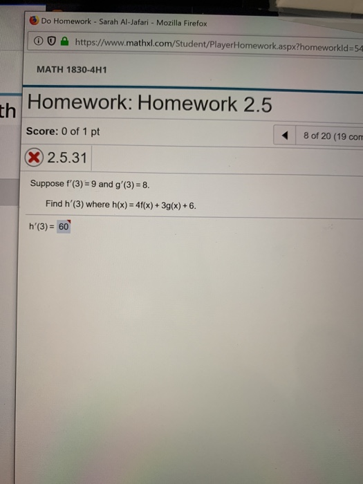 Solved Do Homework - Sarah Al-Jafari - Mozilla Firefox | Chegg.com