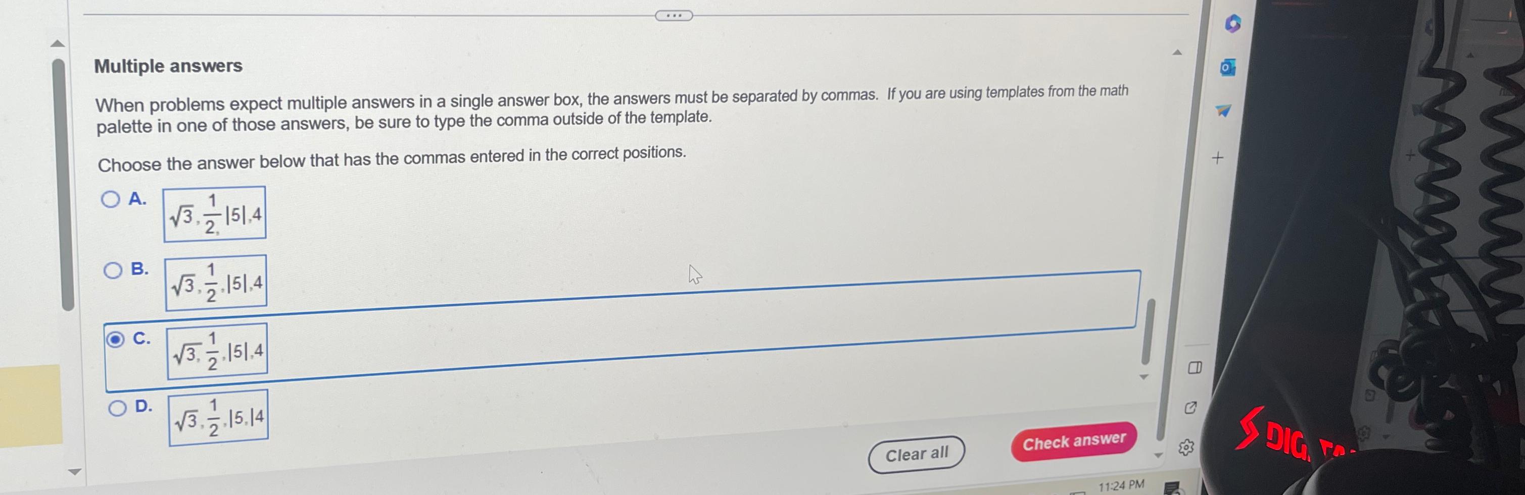 Solved Multiple answersWhen problems expect multiple answers | Chegg.com