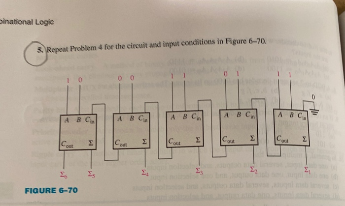Dinational Logic & Repeat Problem 4 for the circuit | Chegg.com