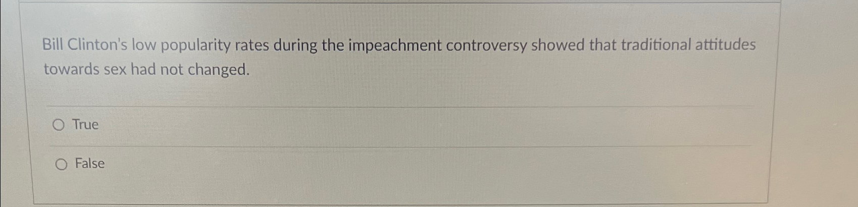 Solved Bill Clinton's low popularity rates during the | Chegg.com