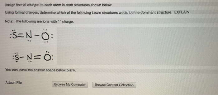 Solved Assign formal charges to each atom in both structures | Chegg.com