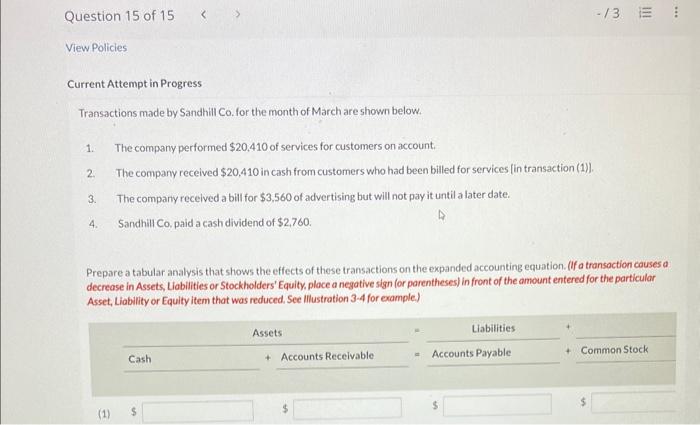 Solved Current Attempt in Progress Transactions made by | Chegg.com