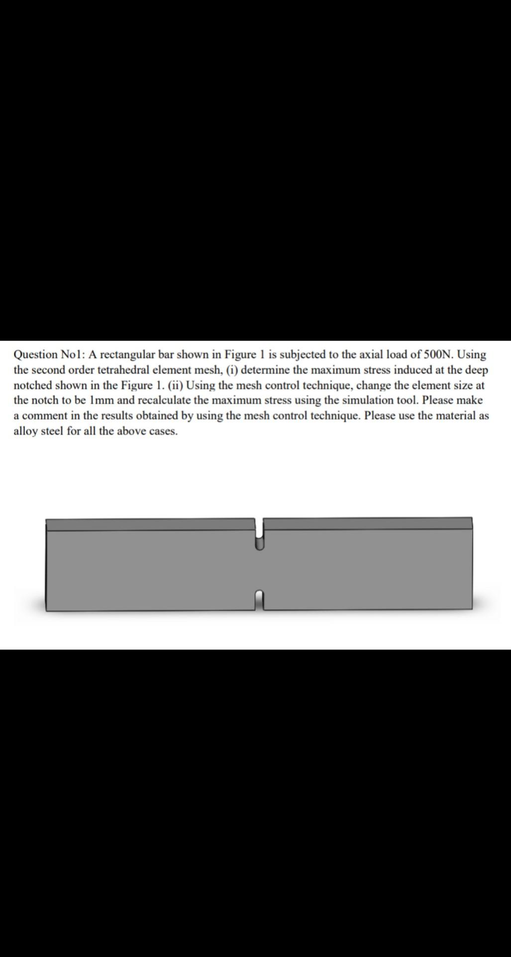 Solved Question No1: A rectangular bar shown in Figure 1 is | Chegg.com