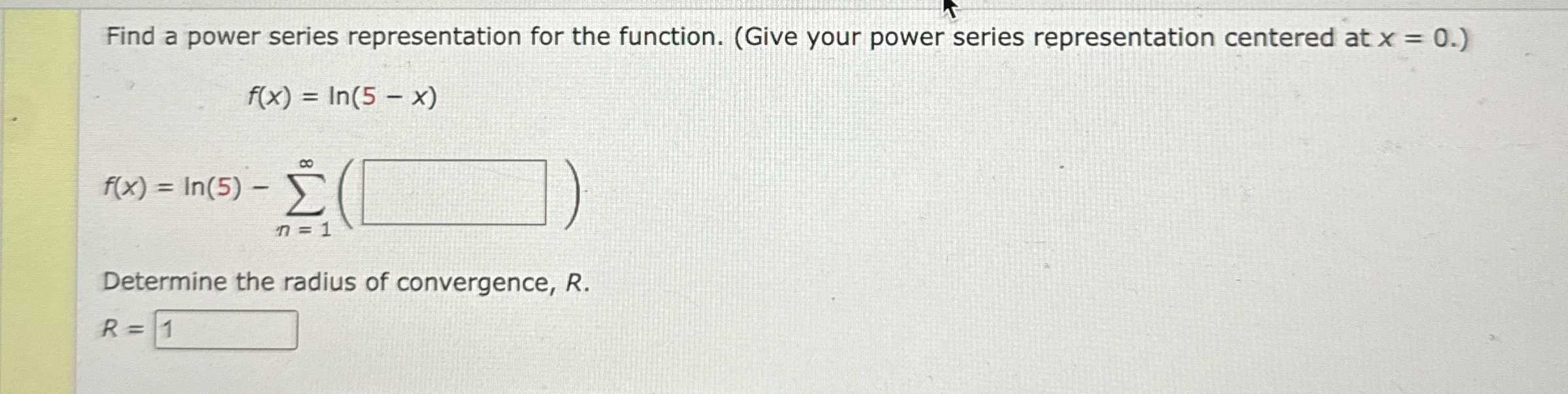 Solved Find a power series representation for the function. | Chegg.com
