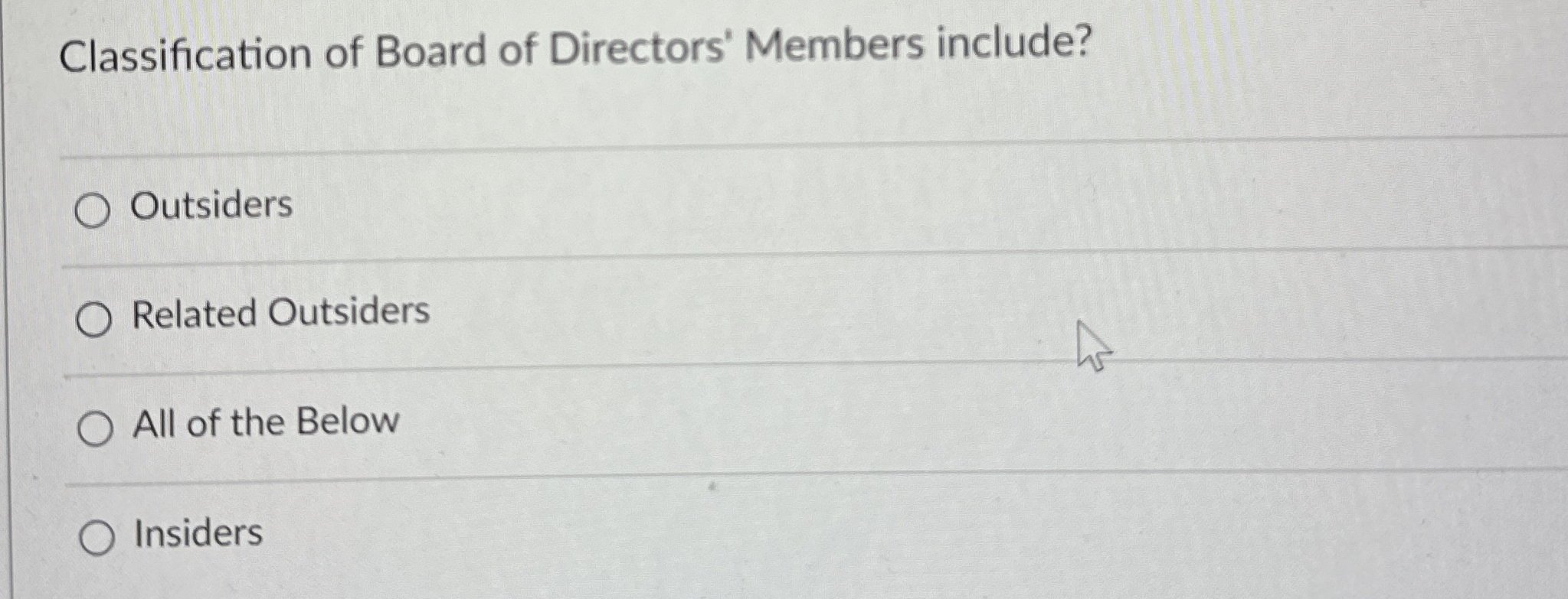 Solved Classification of Board of Directors' Members | Chegg.com