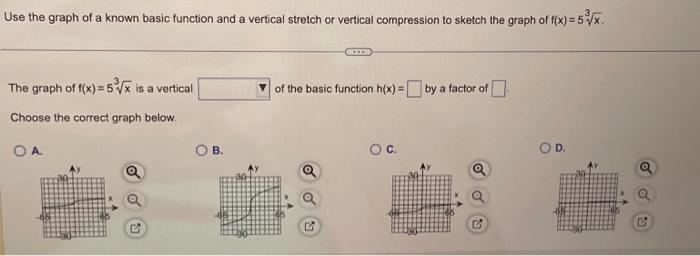 Solved Use the graph of a known basic function and a | Chegg.com