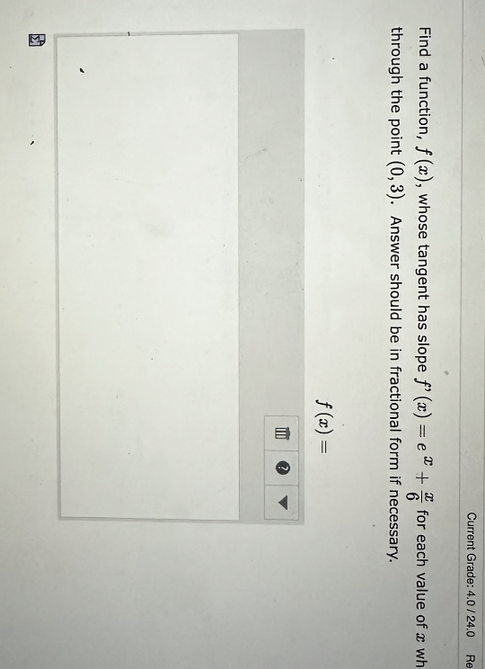 Solved Find a function, f(x), ﻿whose tangent has slope | Chegg.com