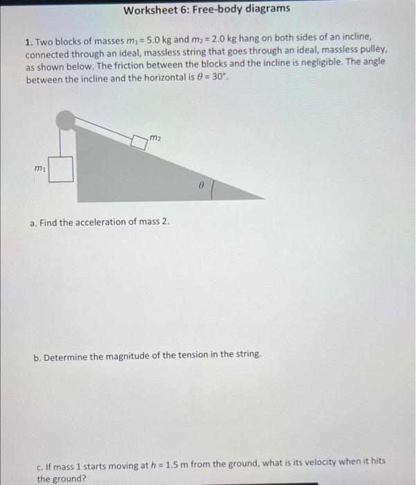 Solved 1. Two blocks of masses m1=5.0 kg and m2=2.0 kg hang | Chegg.com Solved 1. Two blocks of masses m1=5.0 kg and m2=2.0 kg hang | Chegg.com