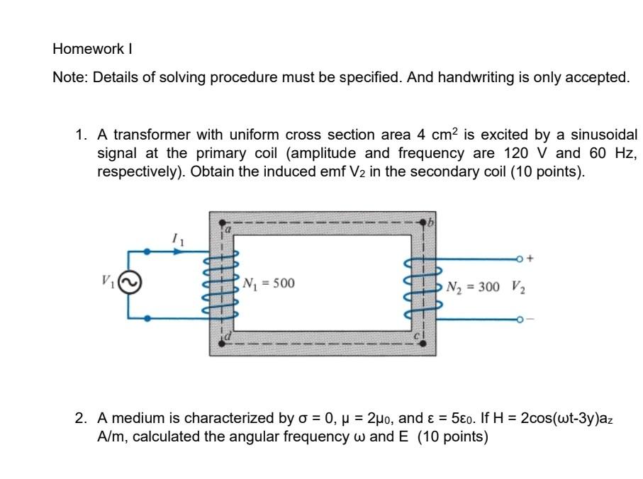 Solved Homework I Note: Details of solving procedure must be | Chegg.com