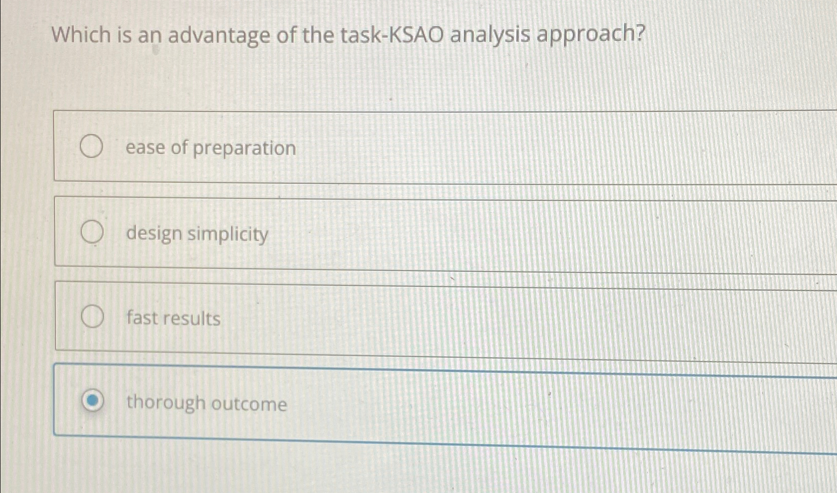 Solved Which is an advantage of the task-KSAO analysis | Chegg.com
