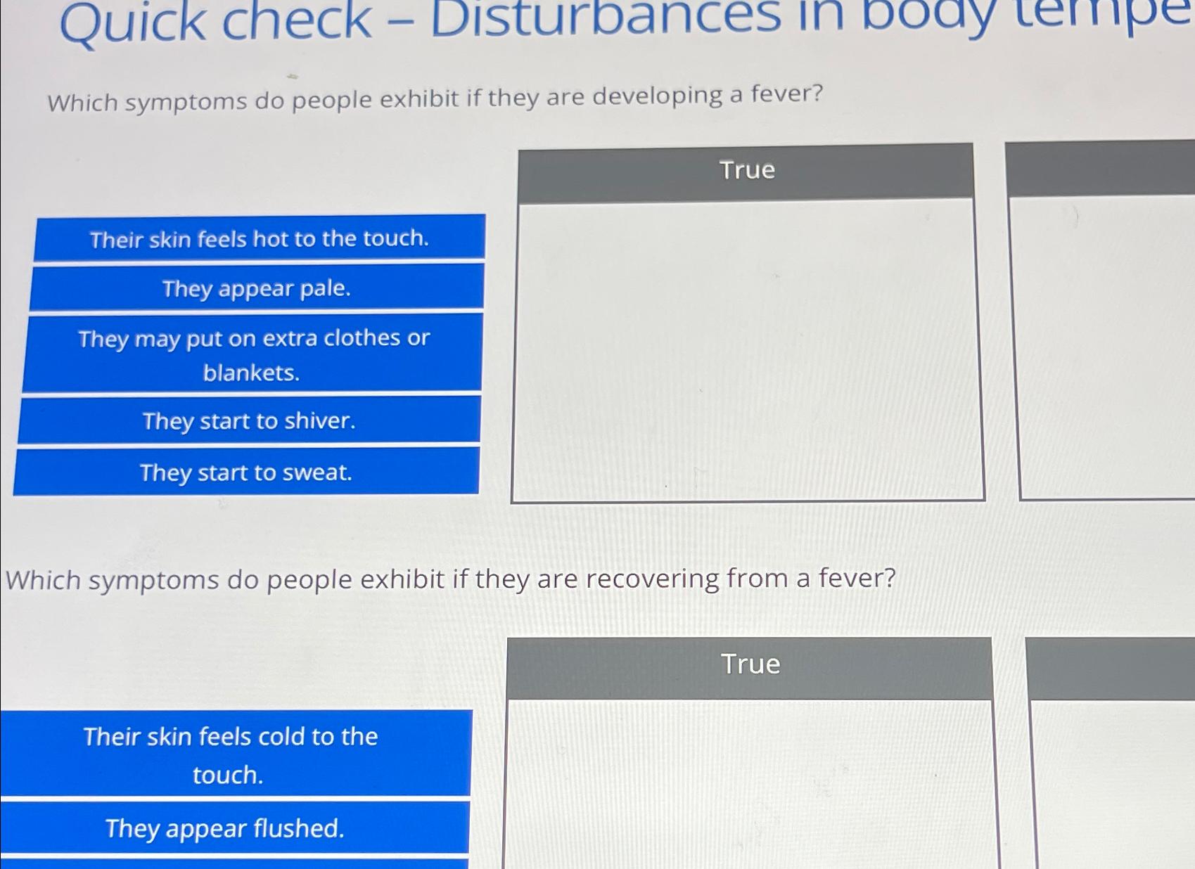 Solved Quick check - ﻿Disturbances in poay tempeWhich | Chegg.com