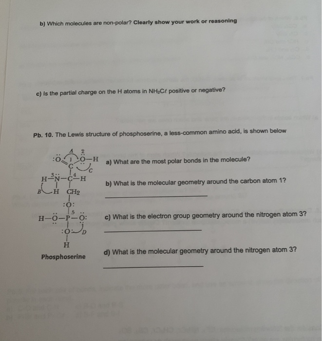 Solved Pb.9. Consider the following molecules: CF4, NH2C1, | Chegg.com