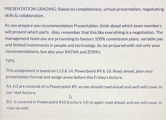 PRESENTATION GRADING: Based on completeness, virtual | Chegg.com