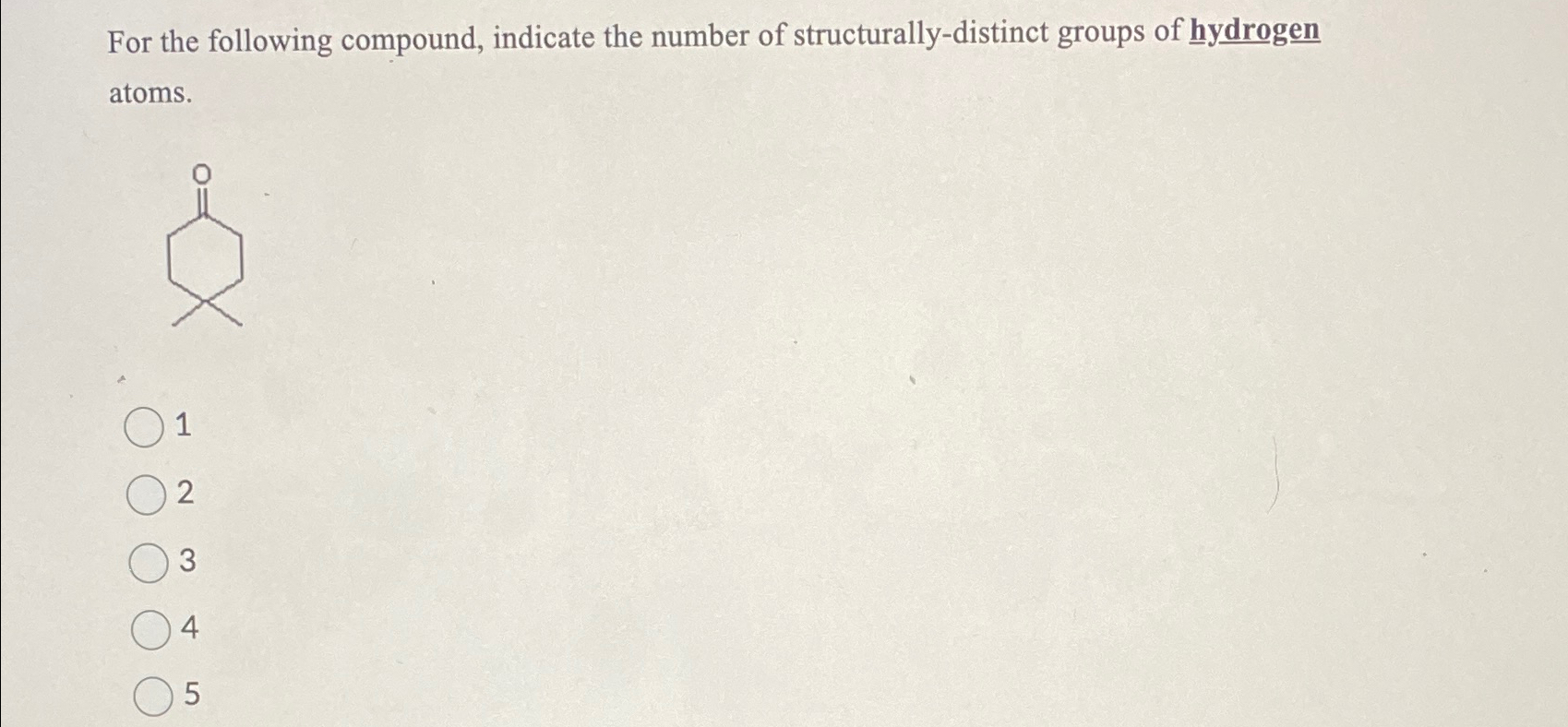 Solved For the following compound, indicate the number of | Chegg.com