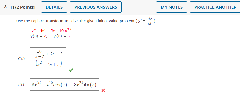 Solved Use the Laplace transform to solve the given initial | Chegg.com