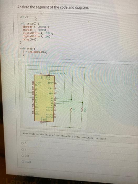 Solved Analyze the segment of the code and diagram. int z; | Chegg.com