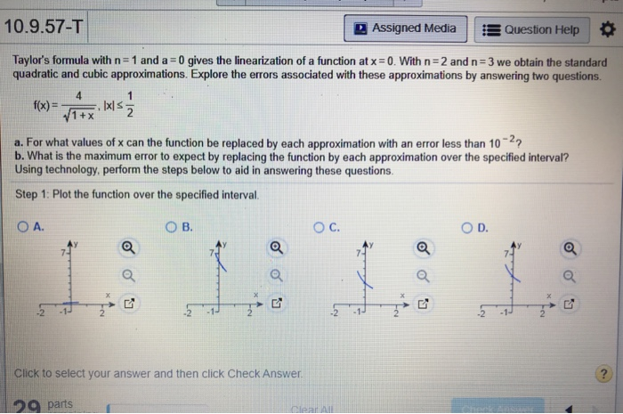Solved 10.9.57-T Question Help Assigned Media Taylor's | Chegg.com