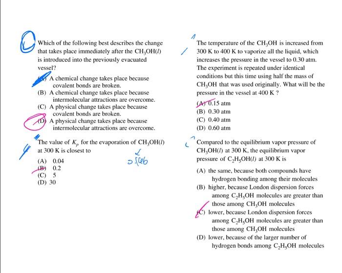 Solved Which of the following best describes the change The | Chegg.com