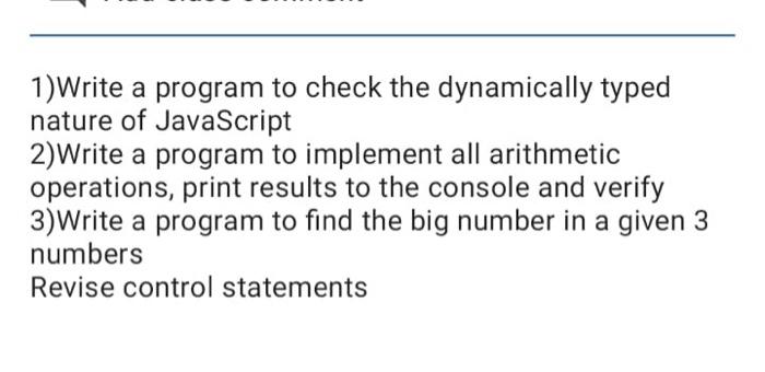 Solved 1) Write a program to check the dynamically typed | Chegg.com