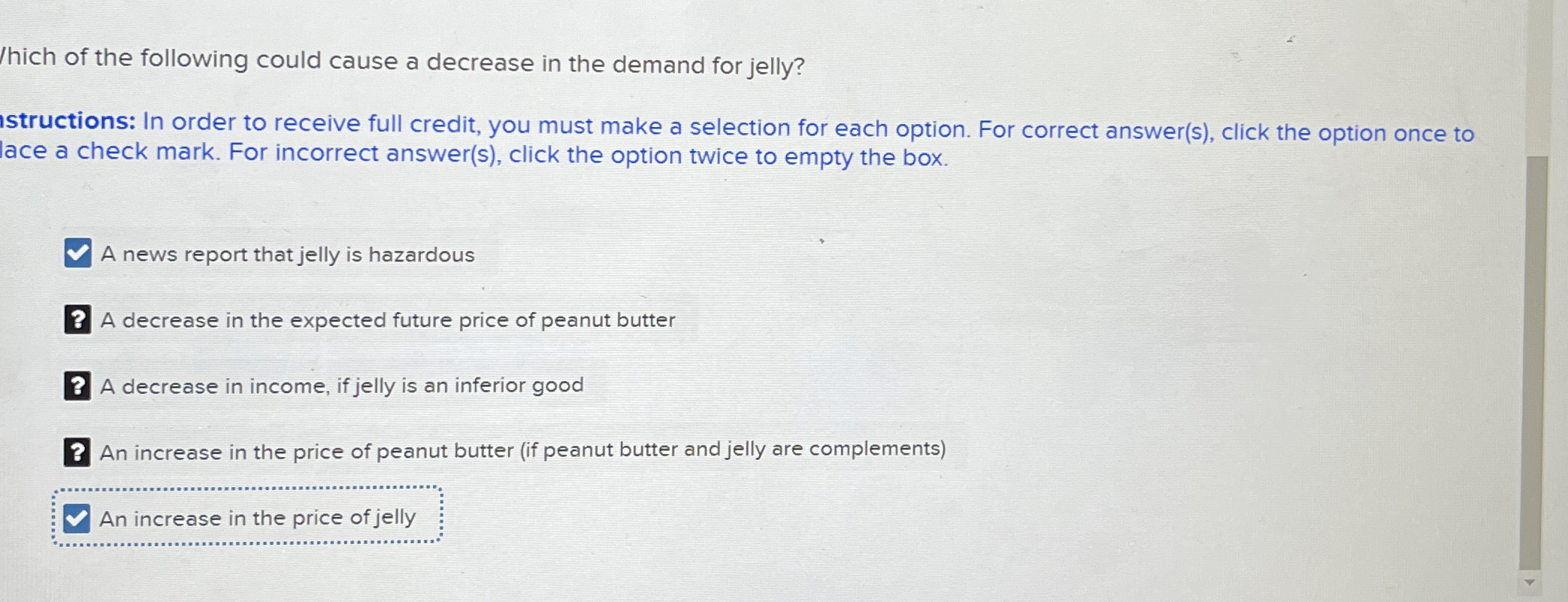 Solved /hich of the following could cause a decrease in the | Chegg.com