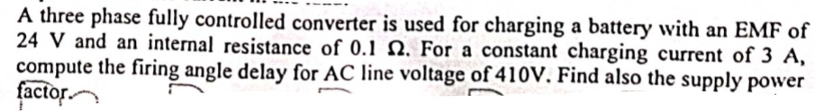 Solved A three phase fully controlled converter is used for | Chegg.com