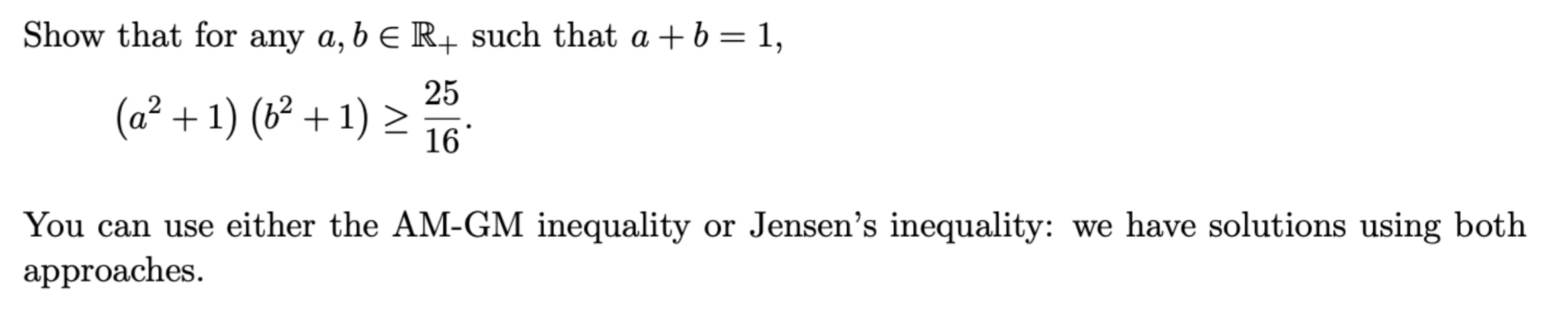 Solved Show that for any a,binR+such that | Chegg.com