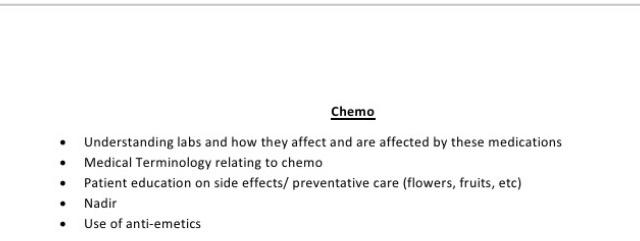Solved Chemo • Understanding labs and how they affect and | Chegg.com