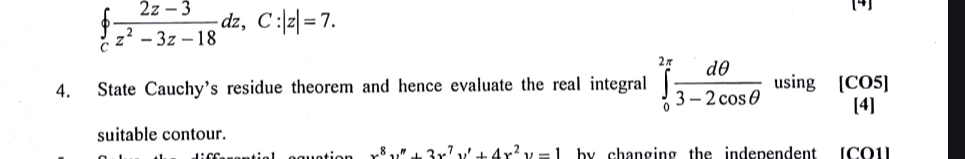 Solved State Cauchy's residue theorem and hence evaluate the | Chegg.com