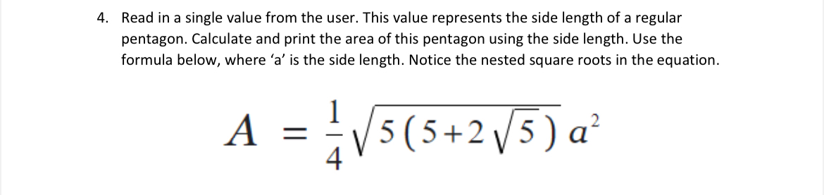 Solved CODE IN PYTHON Read in a single value from the user. | Chegg.com