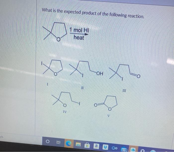 Solved What is the expected product of the following | Chegg.com