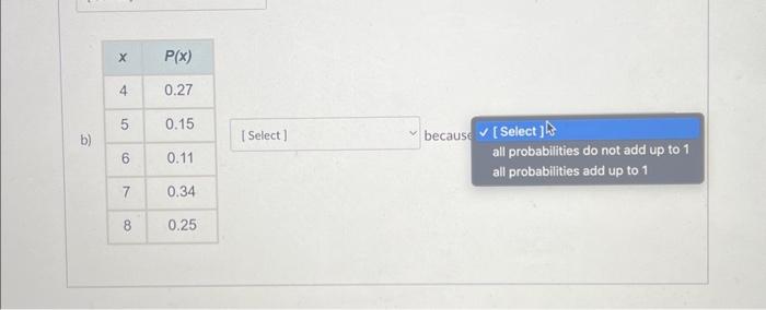 Solved Do the following tables represent probability | Chegg.com