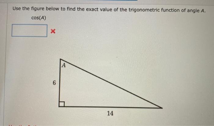 Solved Use the figure below to find the exact value of the | Chegg.com