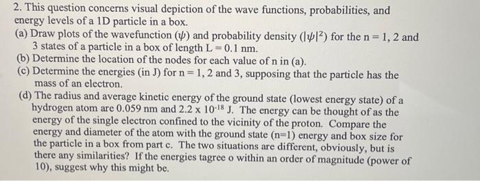 Solved 2. This question concerns visual depiction of the | Chegg.com