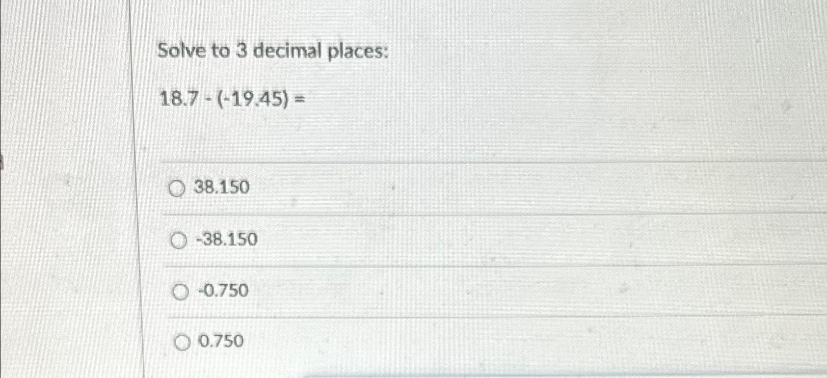 Solve to 3 ﻿decimal places: | Chegg.com