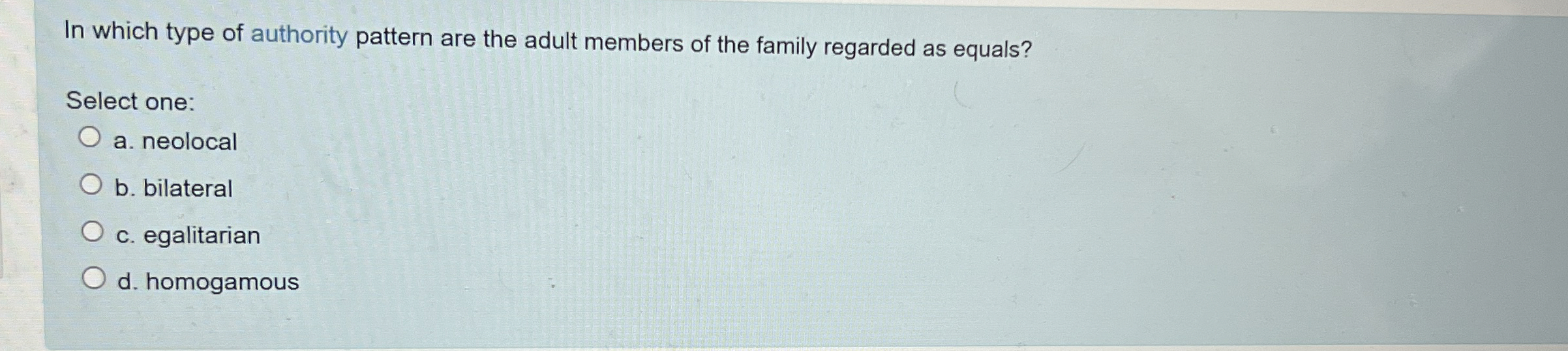 Solved In which type of authority pattern are the adult | Chegg.com