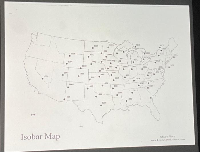 Solved Isotherm Map Isobar Map | Chegg.com
