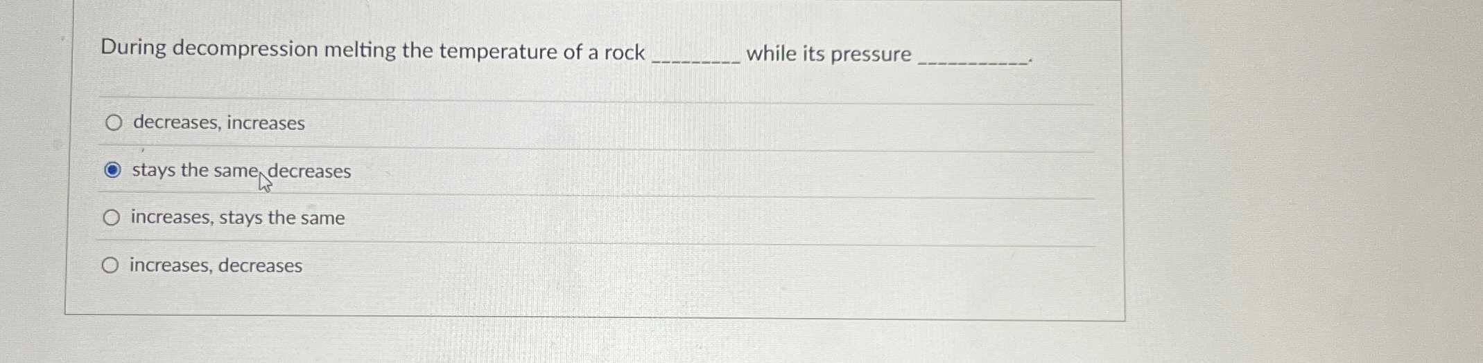 Solved During decompression melting the temperature of a | Chegg.com