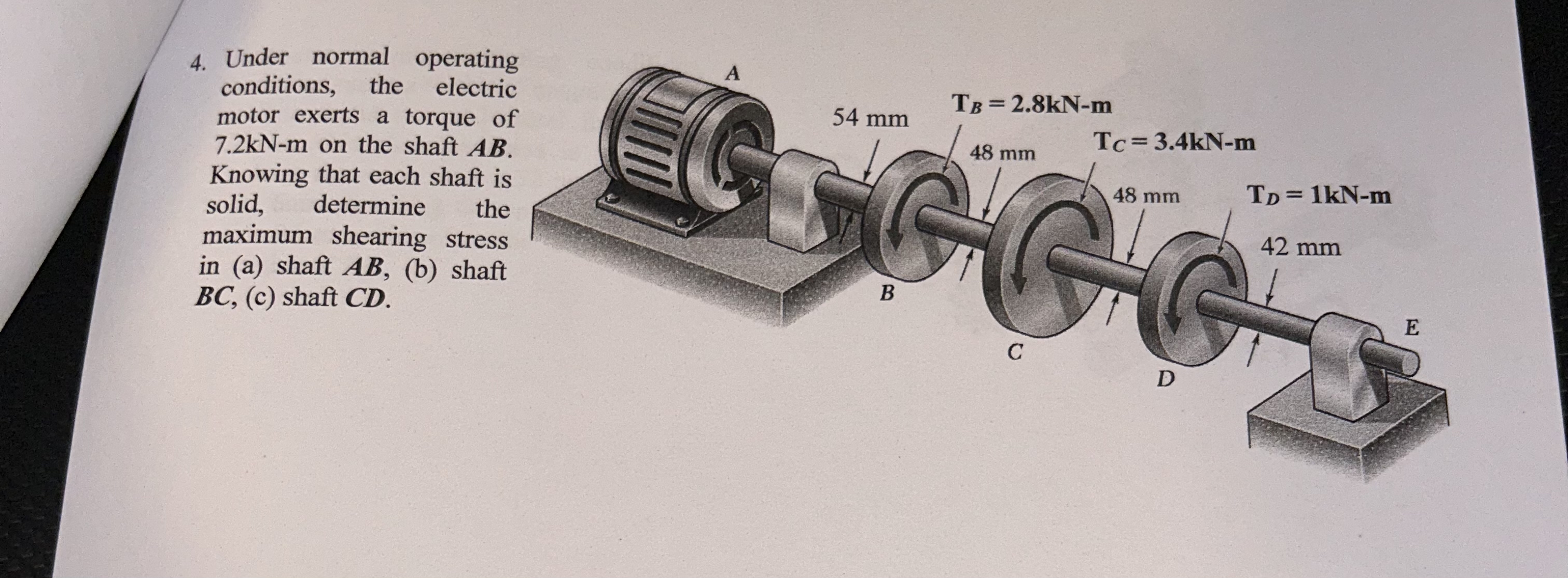 Solved Under normal operating conditions, the electric motor | Chegg.com