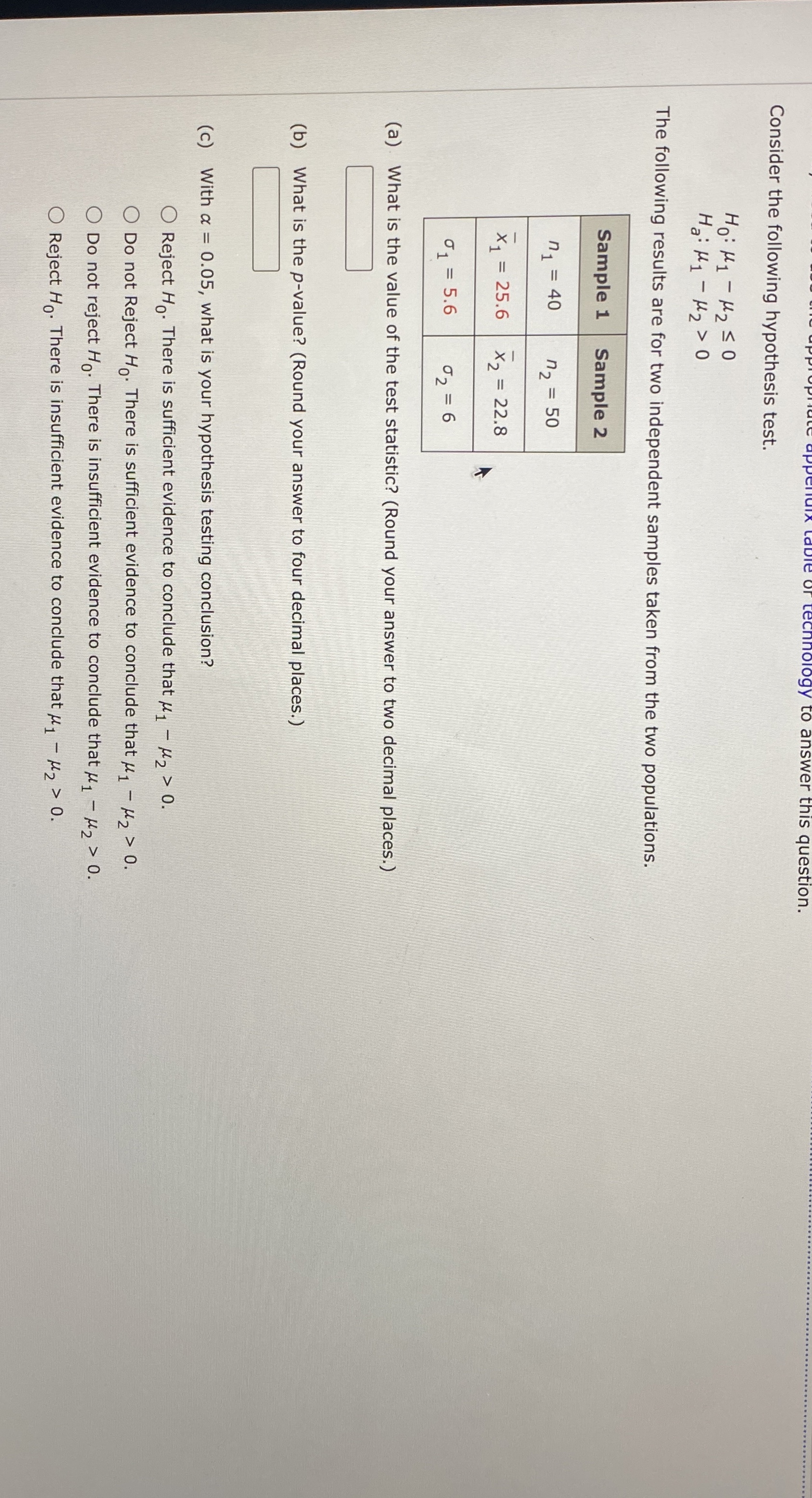 Solved Consider the following hypothesis | Chegg.com